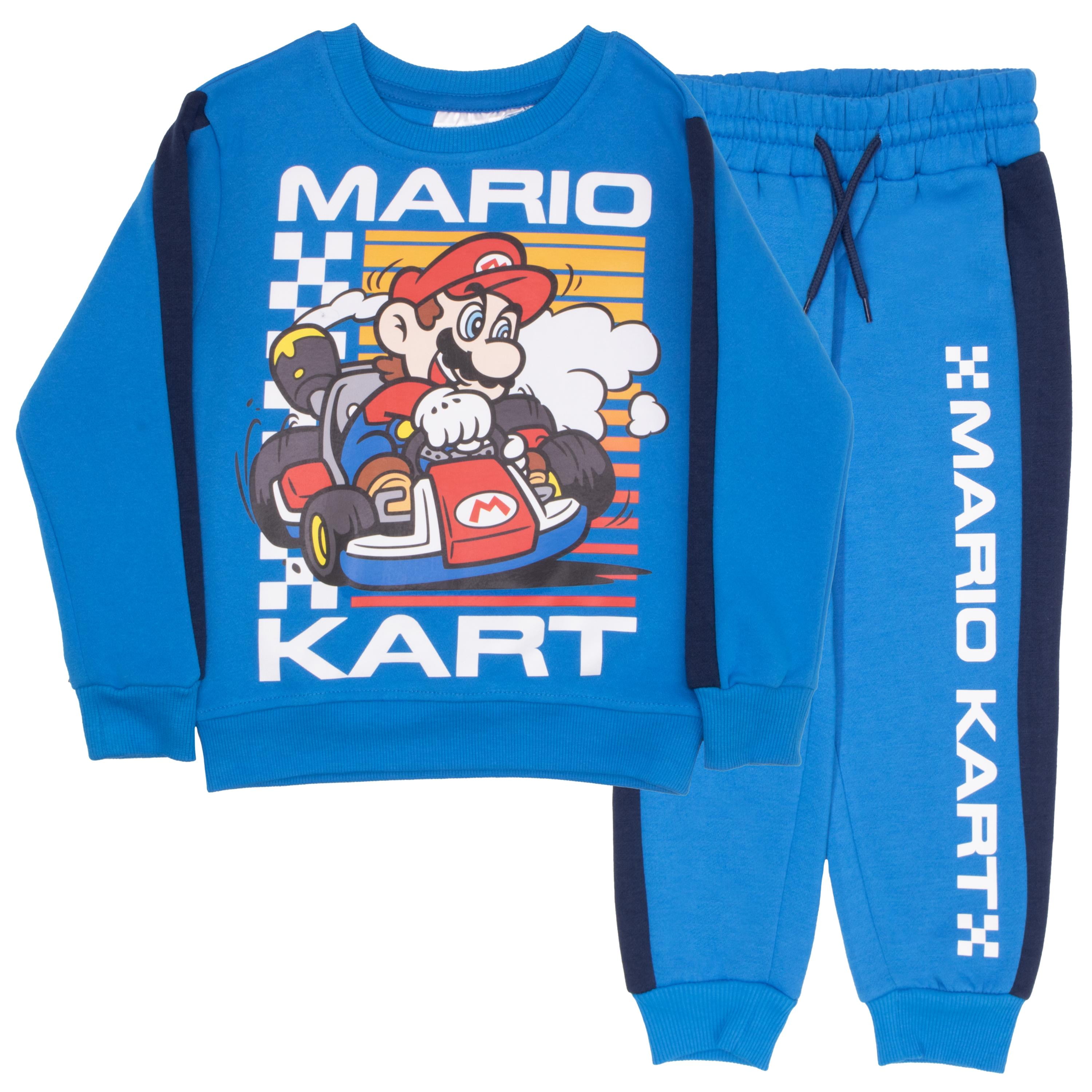 Nintendo Super Mario Brothers Boy's 2-Piece Fleece Long-Sleeved Shirt ...