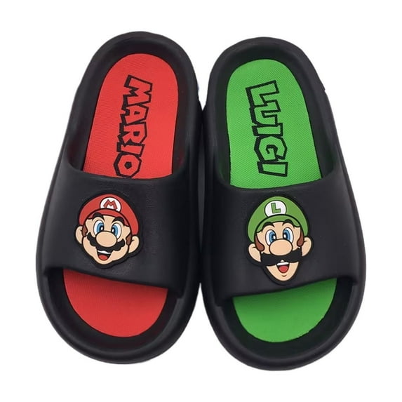 Ground Up Nintendo Super Mario Youth Comfort Slide Sandal with Mario ...