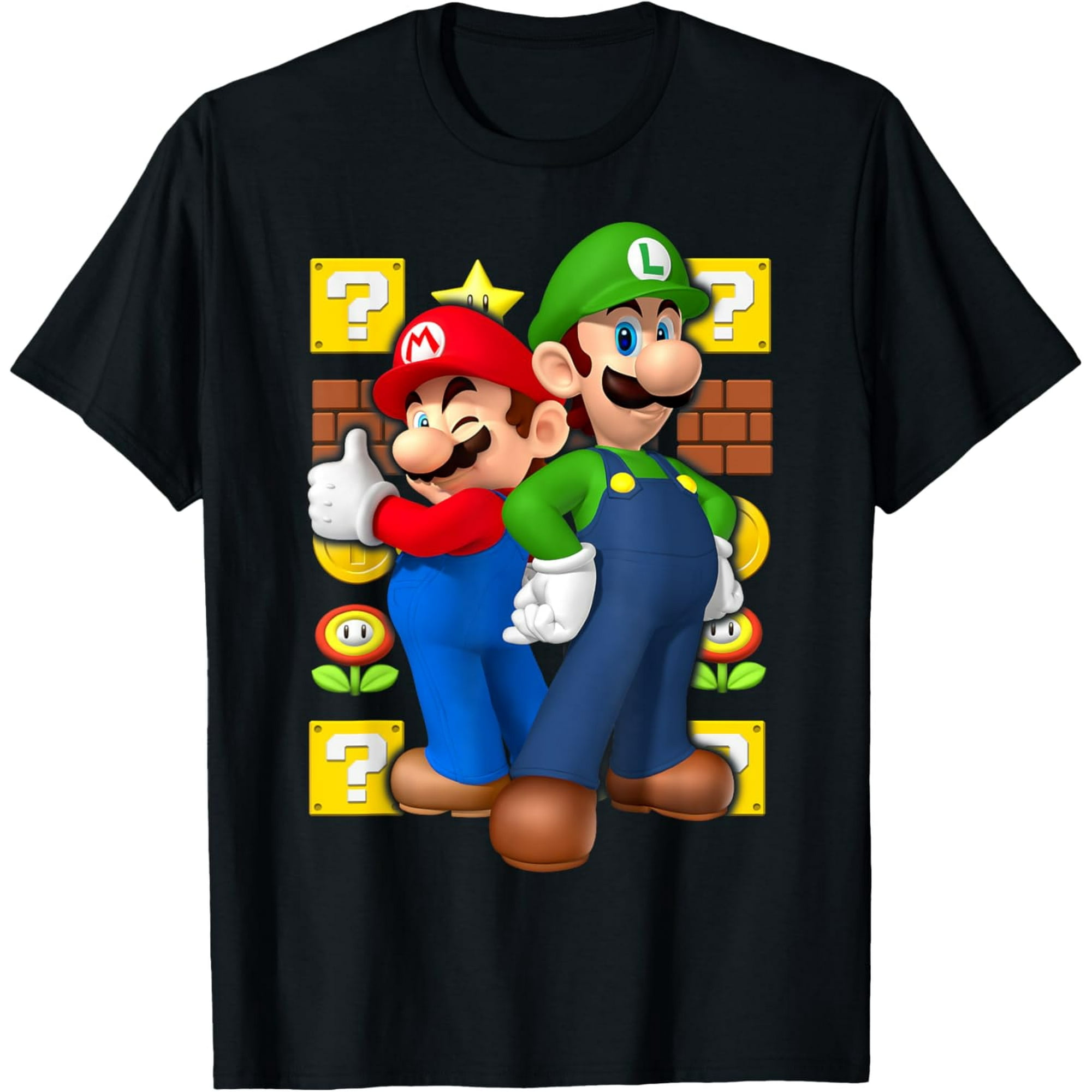 Nintendo Super Mario Luigi Thumbs Up Graphic pure cotton T-Shirt ...