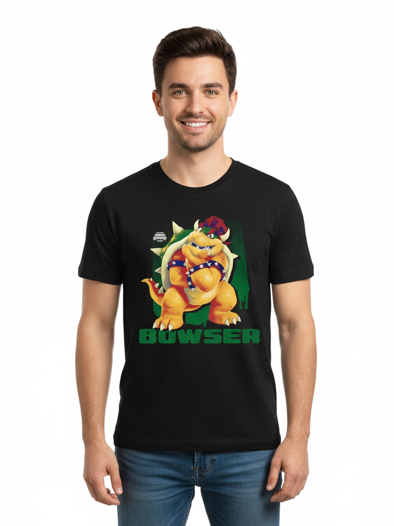 Nintendo Super Mario, Men's & Big Men's Graphic Tee, Pose Bowser, Sizes ...