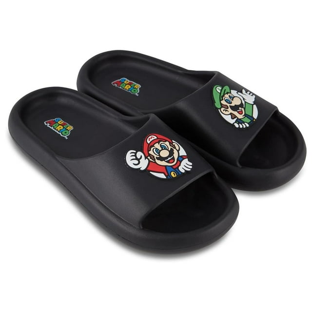 Nintendo Super Mario Mens Slides, Mario and Luigi Slip On Slides ...