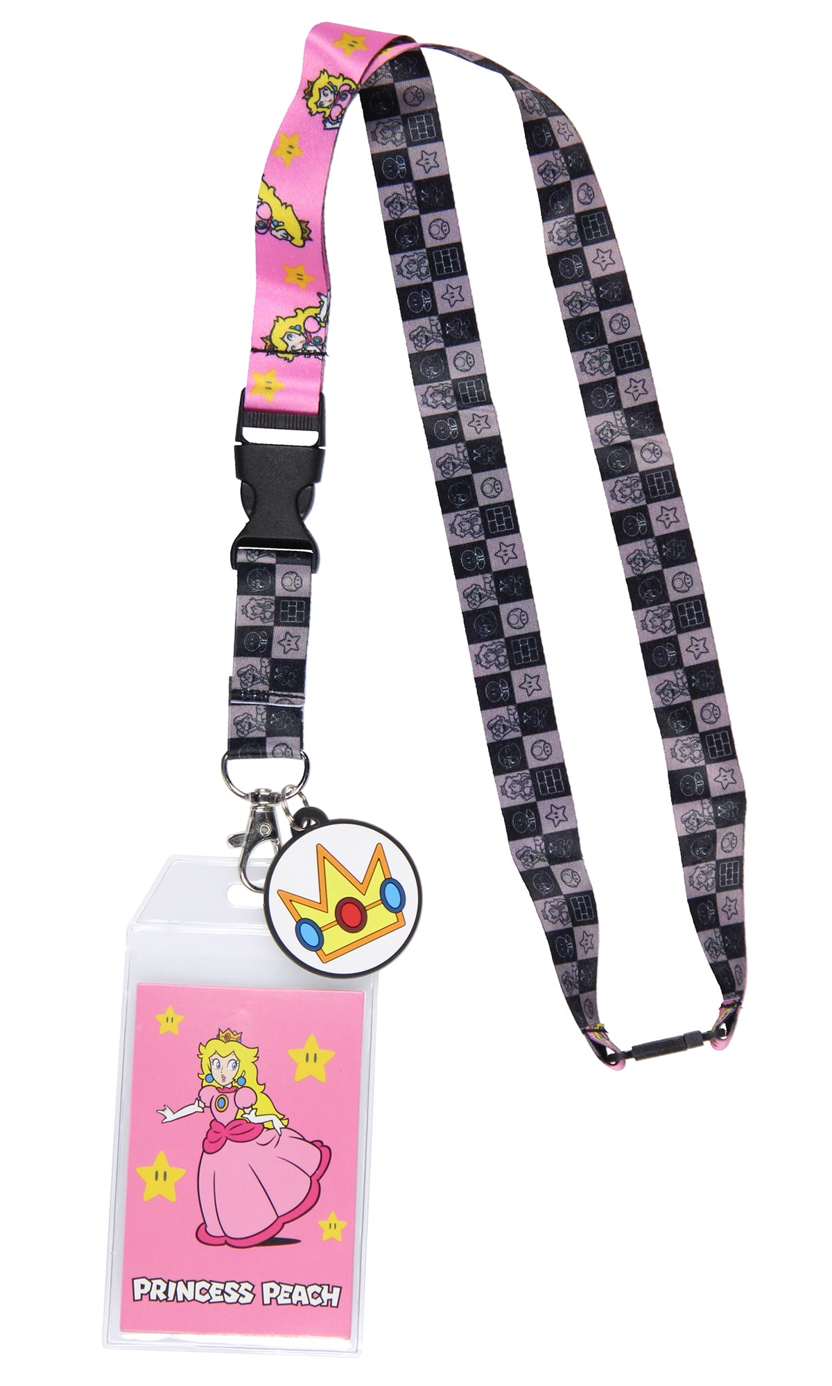 Nintendo Super Mario Princess Peach ID Badge Holder Lanyard w/ Rubber ...