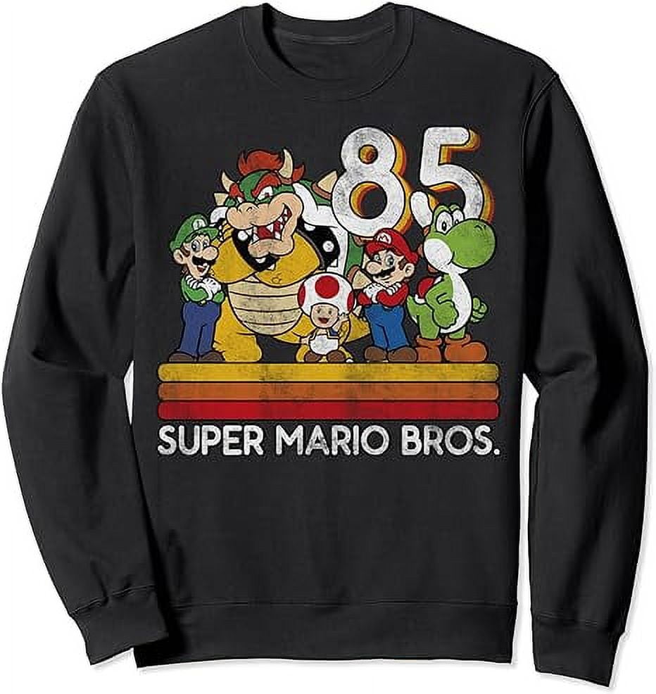 Nintendo Super Mario Retro Character Line-Up Sweatshirt Sweatshirt ...