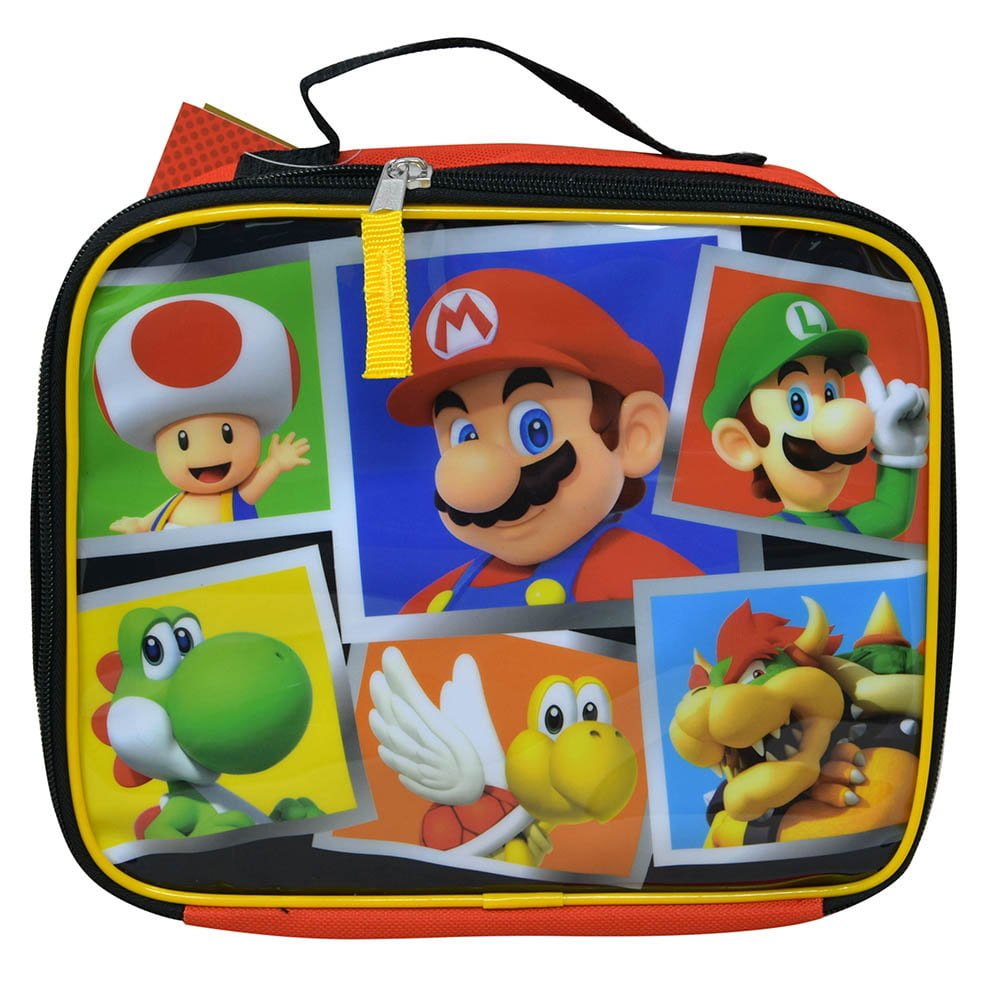 Nintendo Super Mario School Lunch Bag with Mario, Luigi and Friends ...