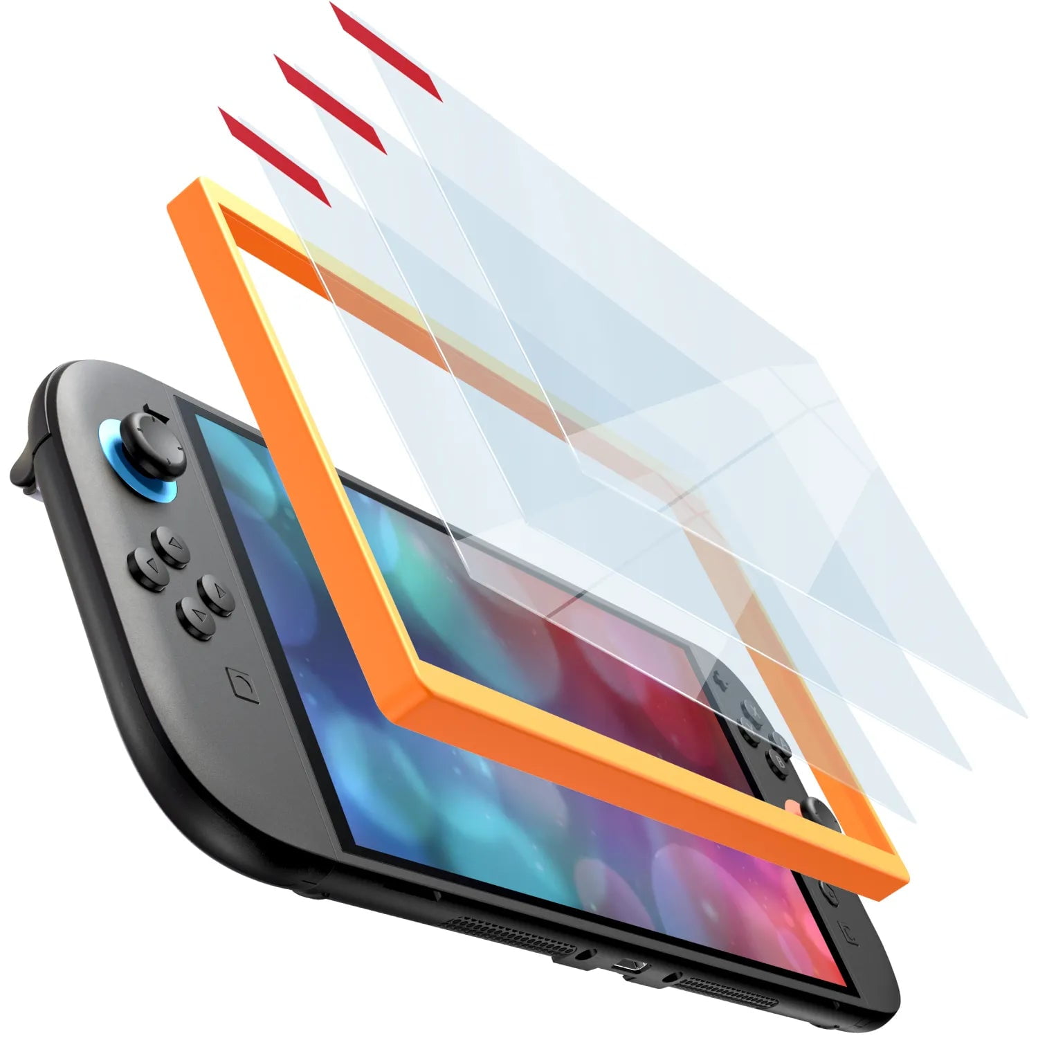 Nintendo Switch 2 (2025) Screen Protector With Plastic Frame (3 Per ...