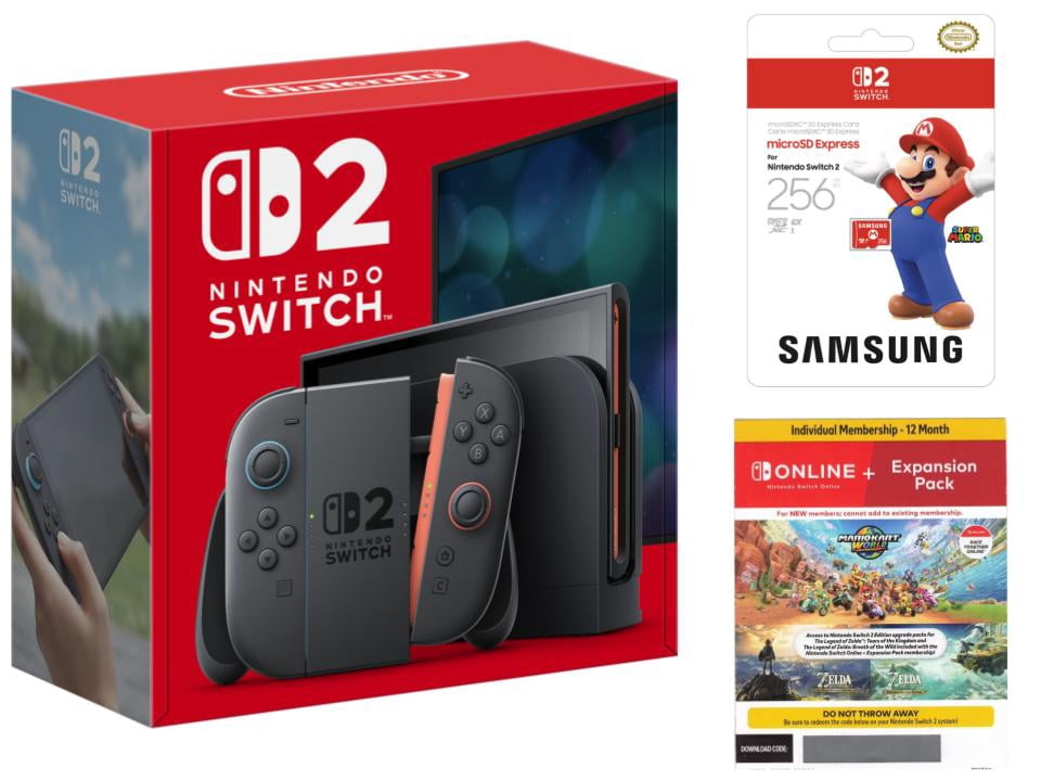 Nintendo Switch 2 Bundle with a 256GB MicroSD Card and Nintendo Online ...