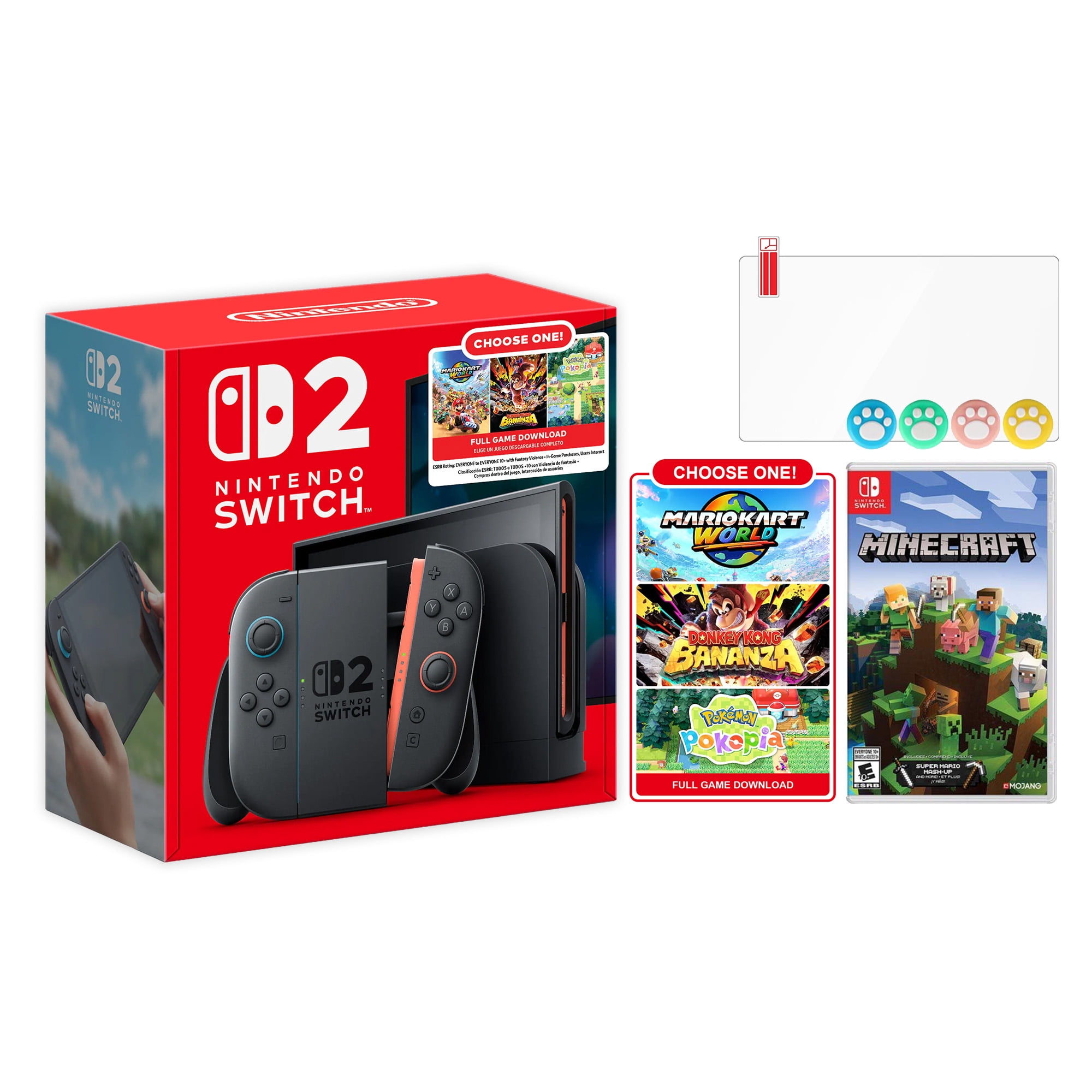 Nintendo Switch 2 Choose Your Game Bundle 256GB 7.9-Inch 1080P Screen ...