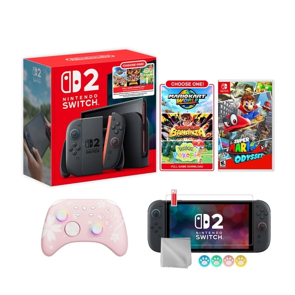 Nintendo Switch Pro Controller Mario Odyssey Bundle