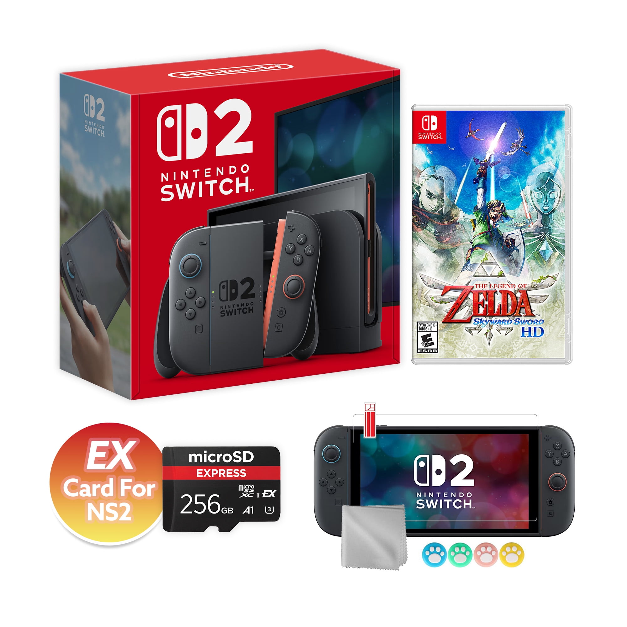 Nintendo Switch 2 Console 256GB + 256GB MicroSD EX Card For NS2, 7.9 ...