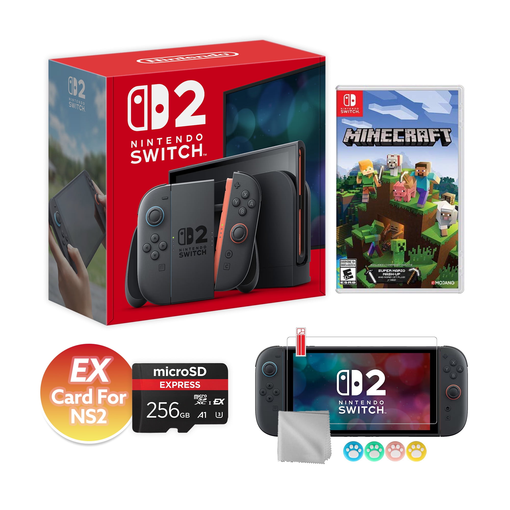 Nintendo Switch 2 Console 256GB + 256GB MicroSD EX Card For NS2, 7.9 ...