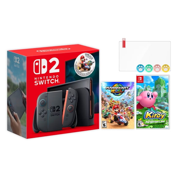 Nintendo Switch 2 Choose Your Game Bundle 256GB 7.9-Inch 1080P Screen ...