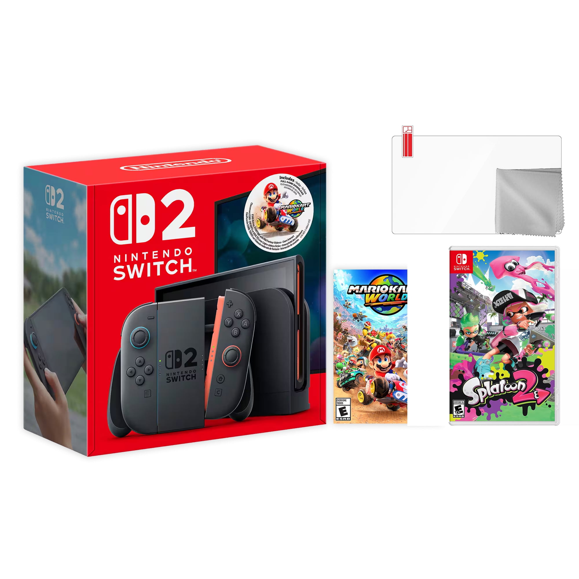 Nintendo Switch 2 Mario Kart World Bundle 256GB 7.9-Inch 1080P Screen ...
