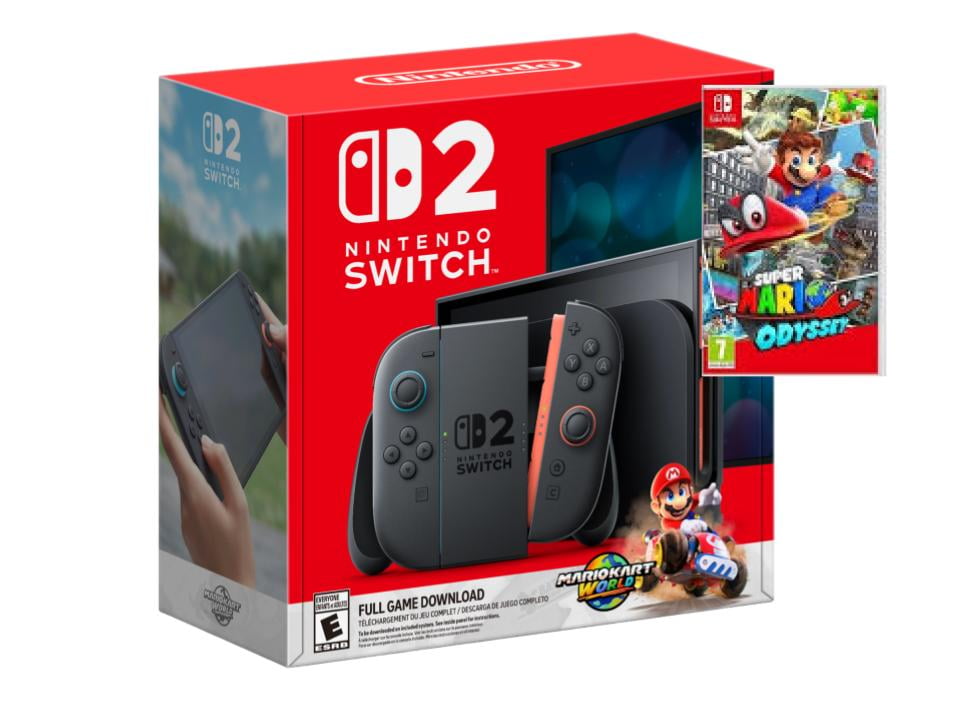 Nintendo Switch™ 2 Mario Kart™ World Bundle + Super Mario Odyssey Game ...