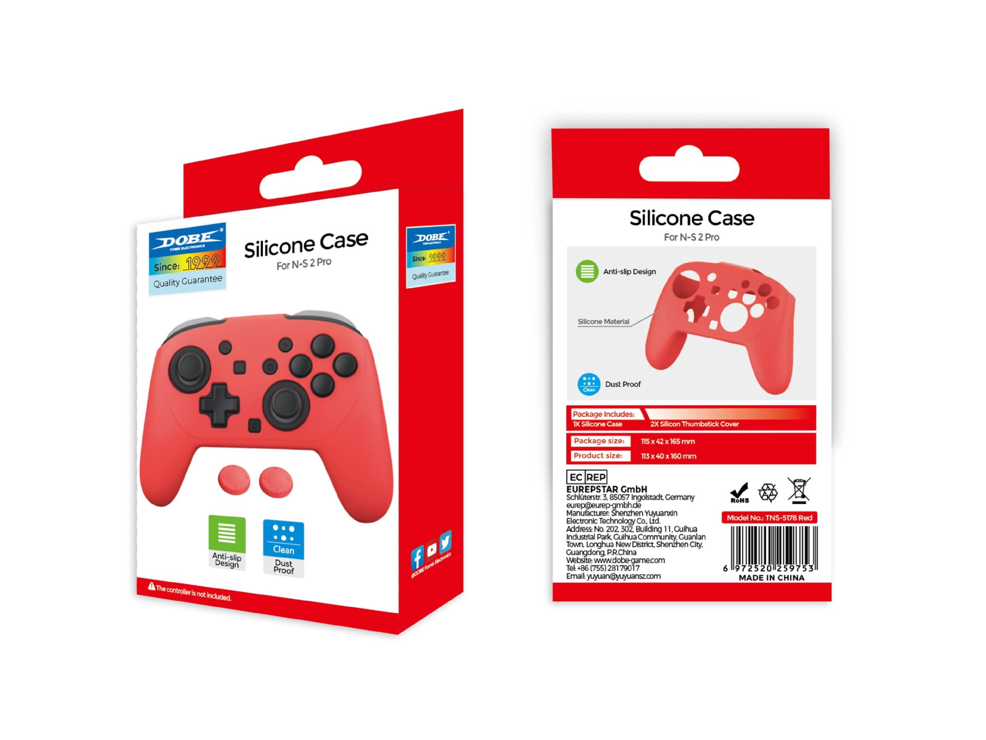 DOBE Ultra-Thin Silicone Protective Case for Nintendo Switch2 Pro ...