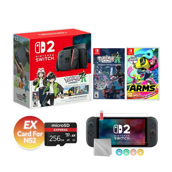 Nintendo Switch 2 Pokemon Legends: Z-A Bundle 256GB + 256GB MicroSD EX ...