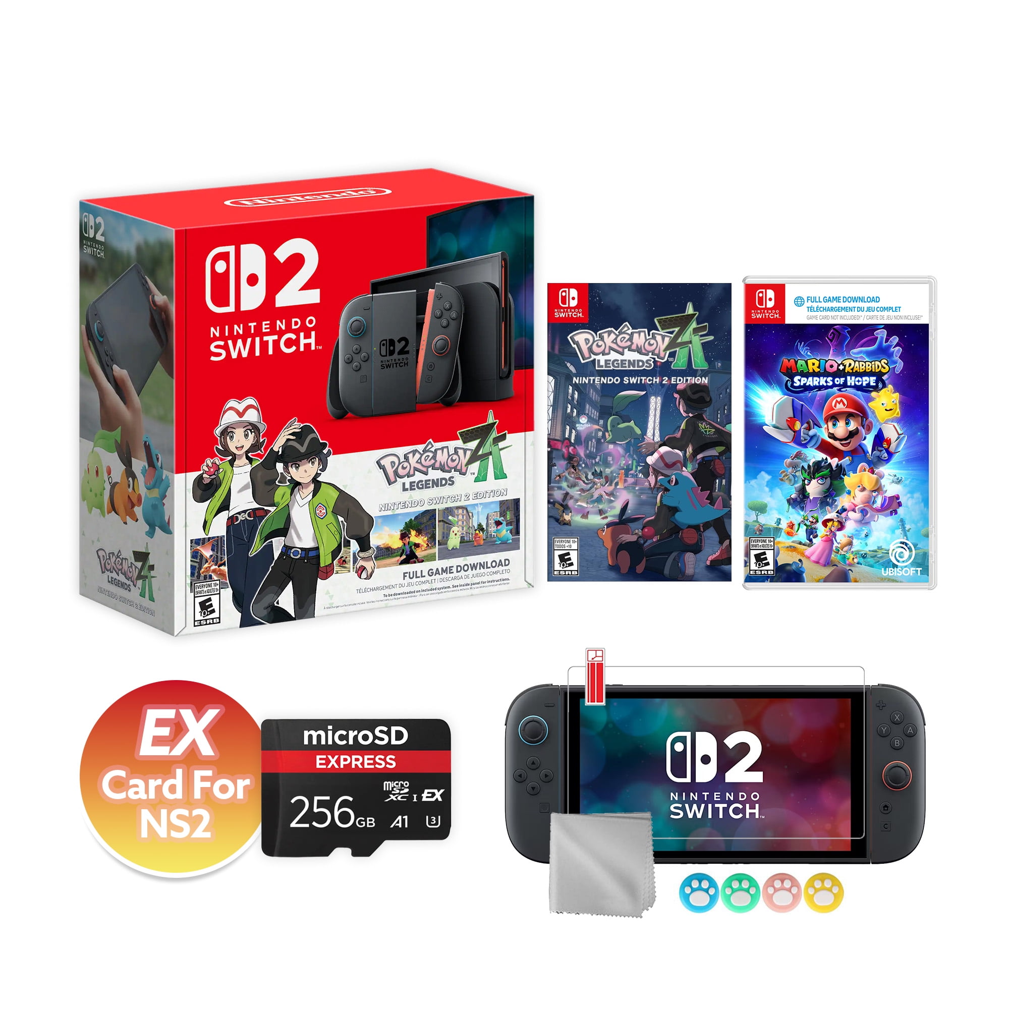 Nintendo Switch 2 Pokemon Legends: Z-A Bundle 256GB + 256GB MicroSD EX ...