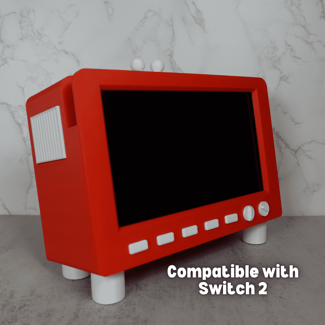Nintendo Switch 2 Stand Base Dock Custom Old School TV Custom Mario ...
