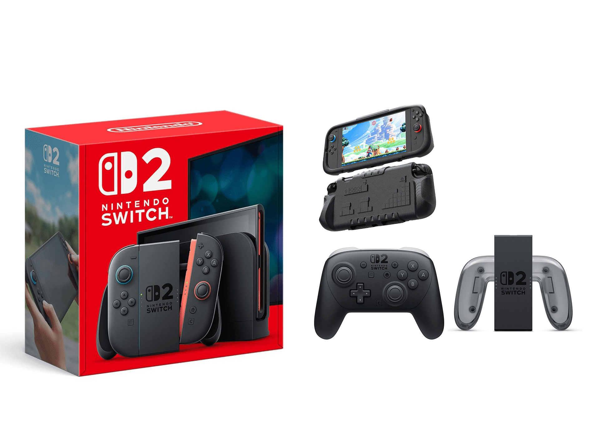 Nintendo Switch 2 System + Pro Controller (JP) + Travel Adapter Plug ...