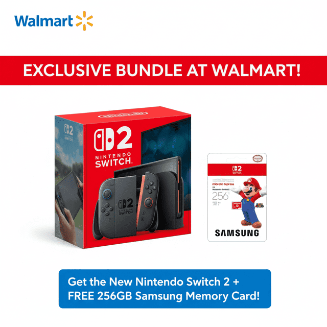 Nintendo Switch 2 System + Universal Travel Adapter Plug + Samsung ...