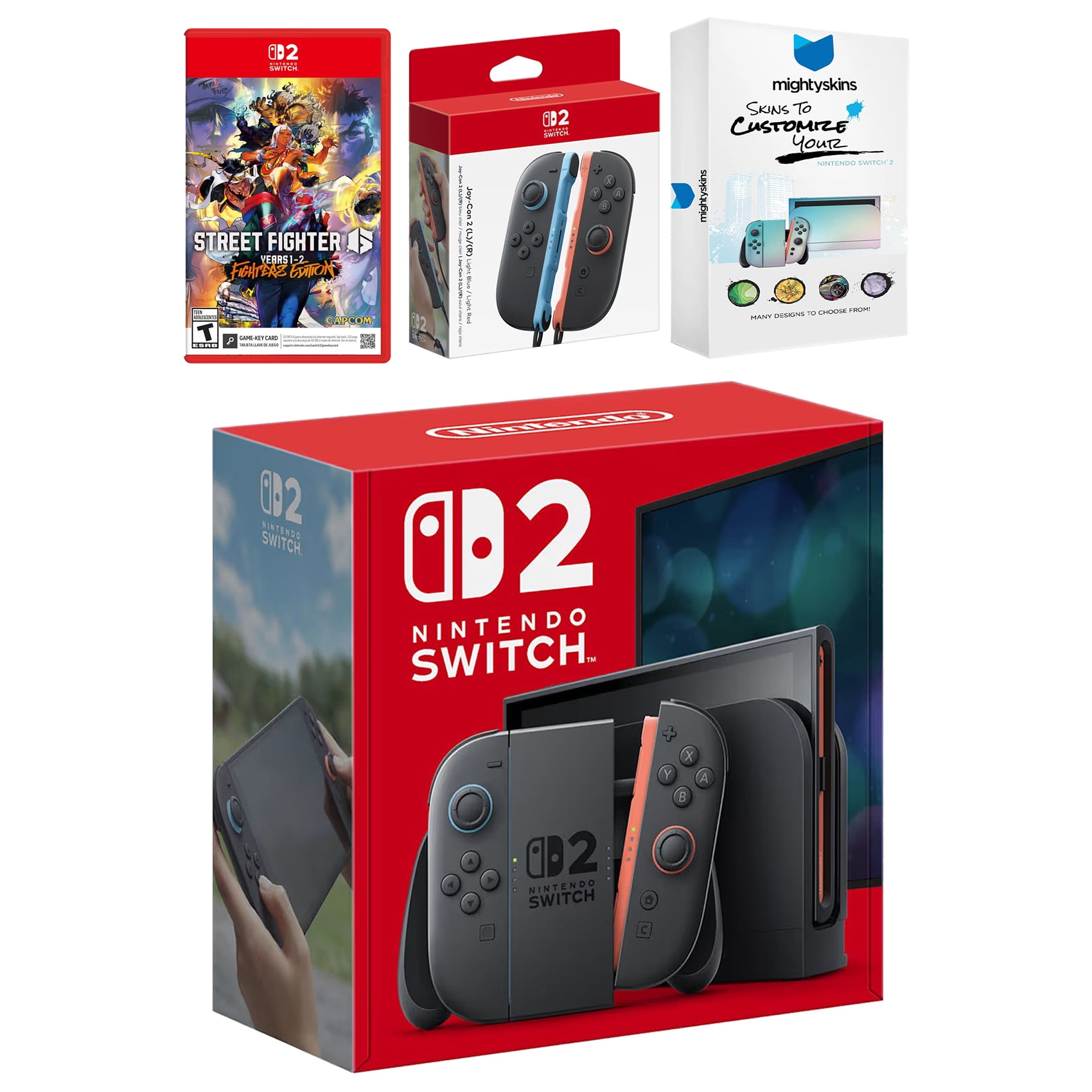 Nintendo Switch 2 Video Game Console with Street Fighter 6, Extra Joy ...