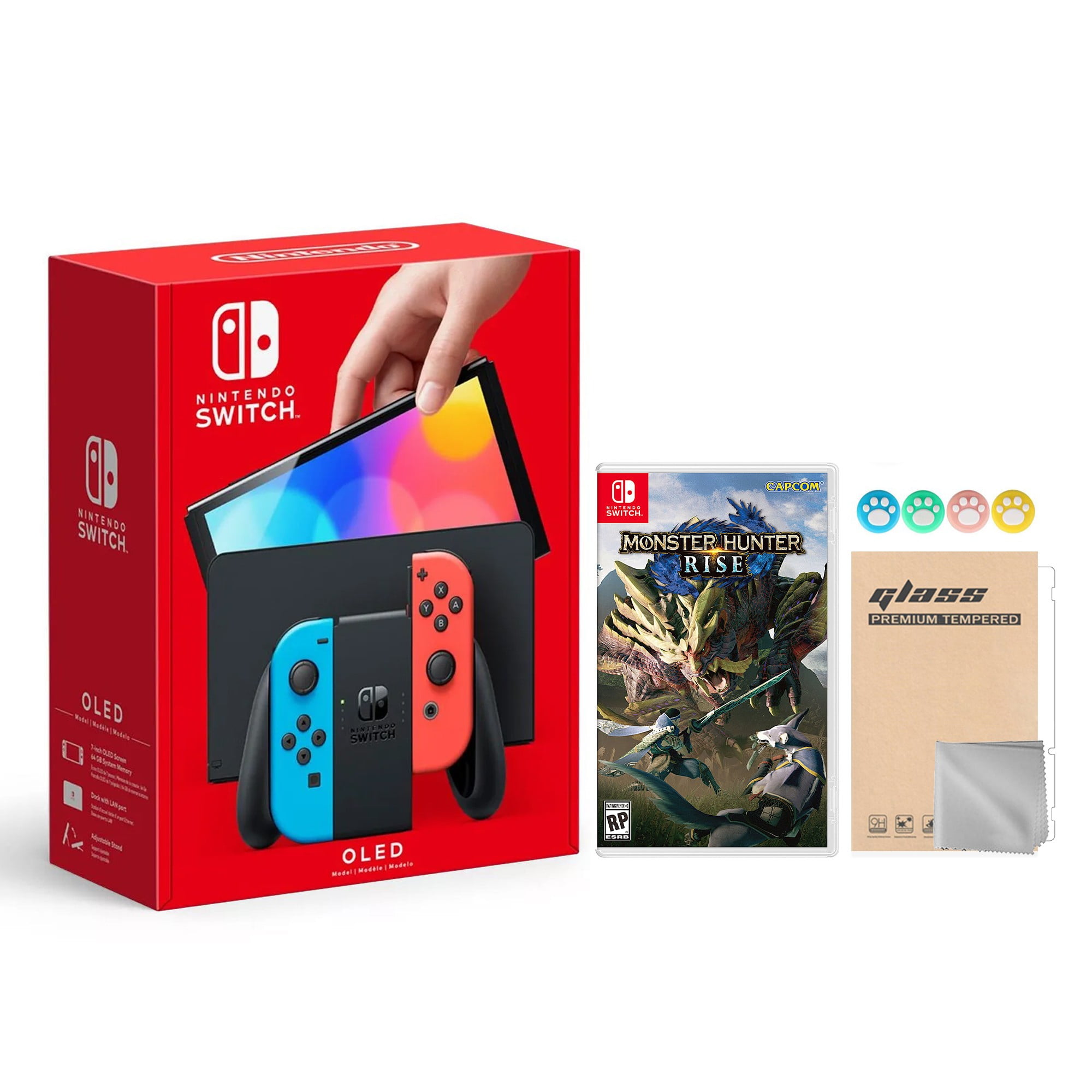 Nintendo Switch 2021 New OLED Model Neon Red and Blue Joy-Con 64GB ...