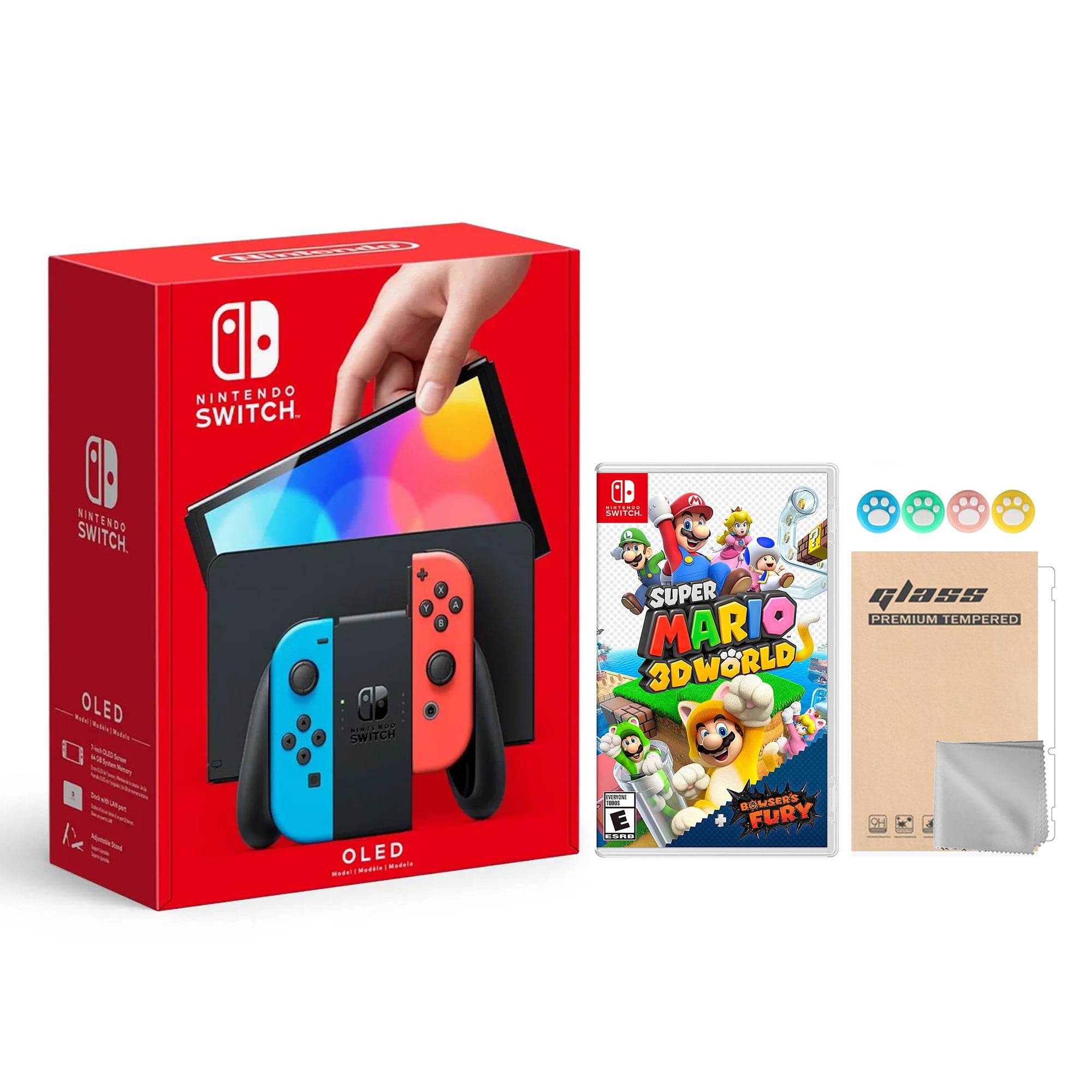 Nintendo Switch 2021 New OLED Model Neon Red and Blue Joy-Con 64GB ...