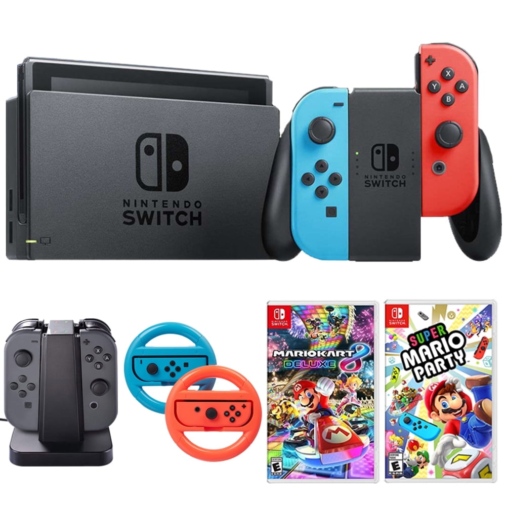 Nintendo Switch 32 GB Console with Neon Blue and Red Joy-Con (HACSKABAA ...