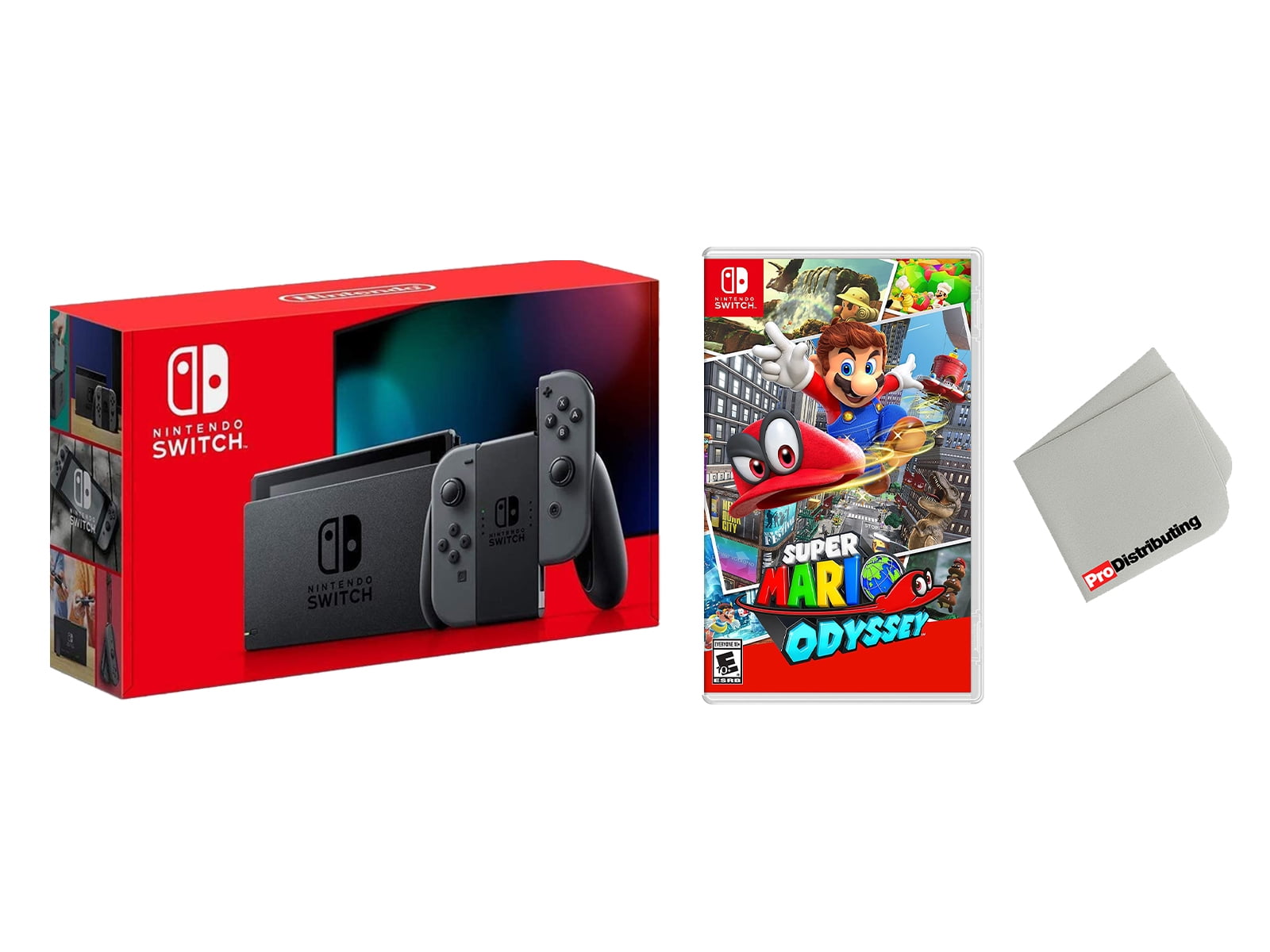 Nintendo Switch 32GB Console Gray Joy-Con Bundle with Super Mario ...