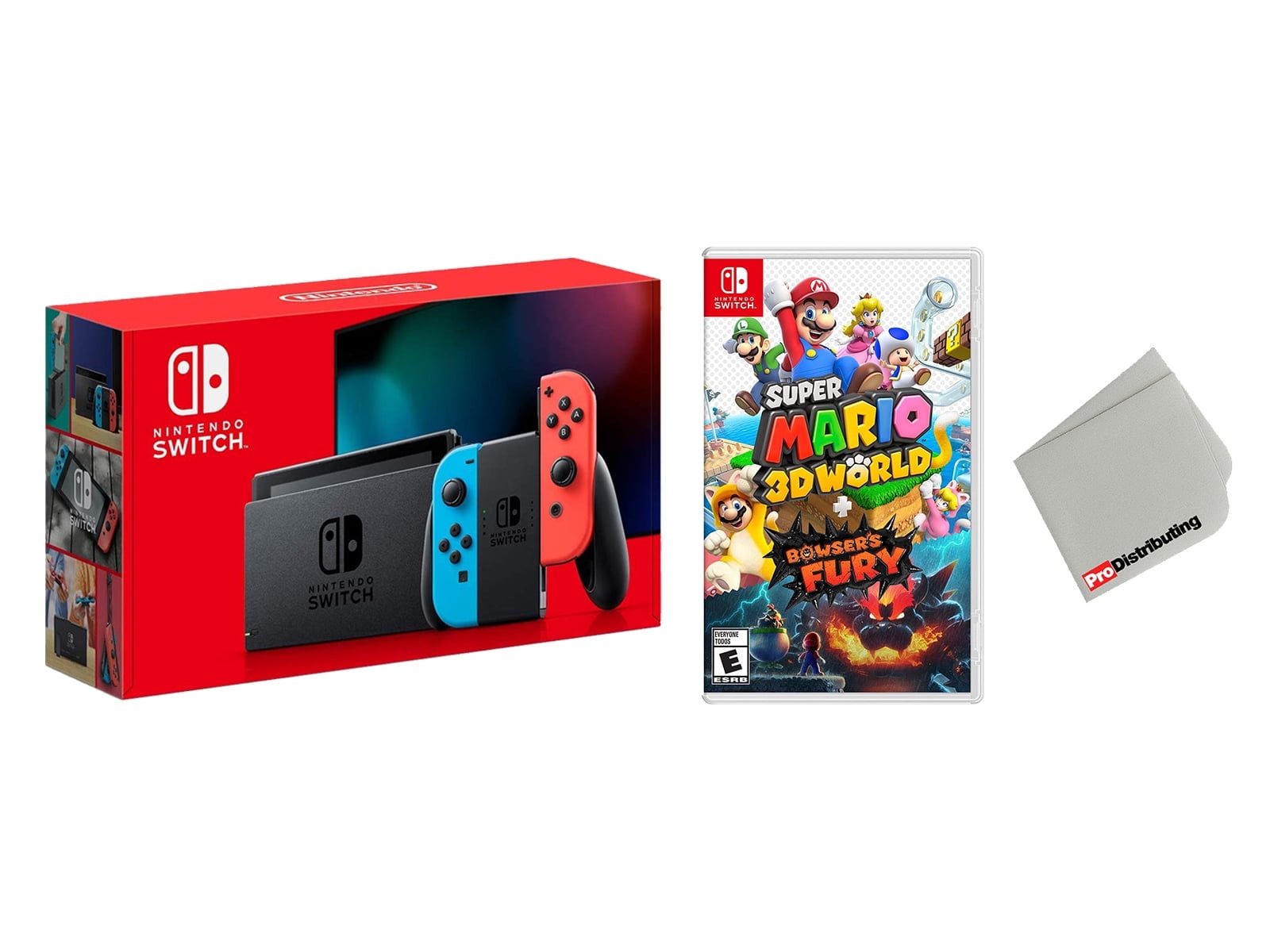 Nintendo Switch 32GB Neon Joy-Con Bundle with Super Mario 3D World ...