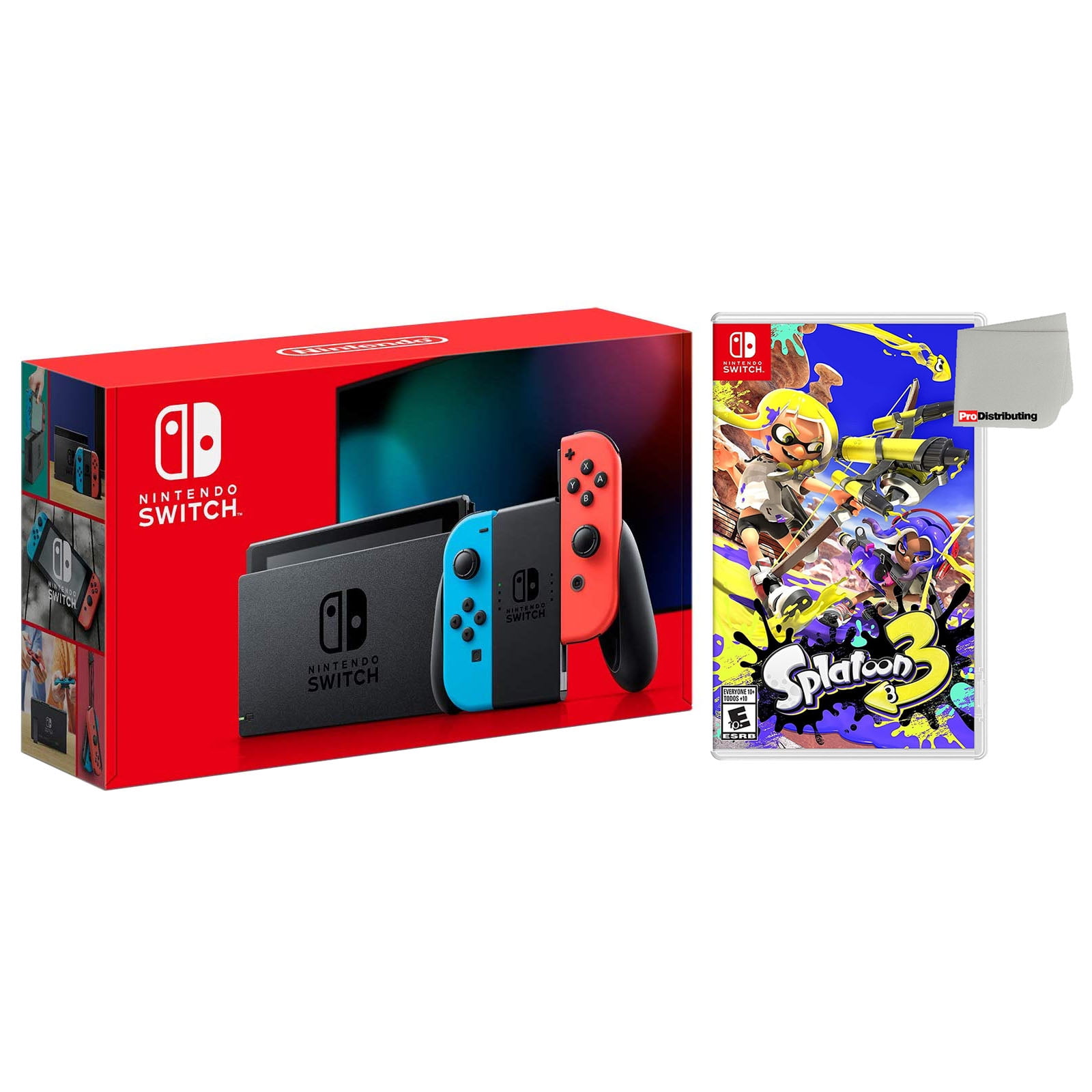 Nintendo Switch 32GB Console with Neon Red/Blue Joy-Con and Splatoon 3 ...