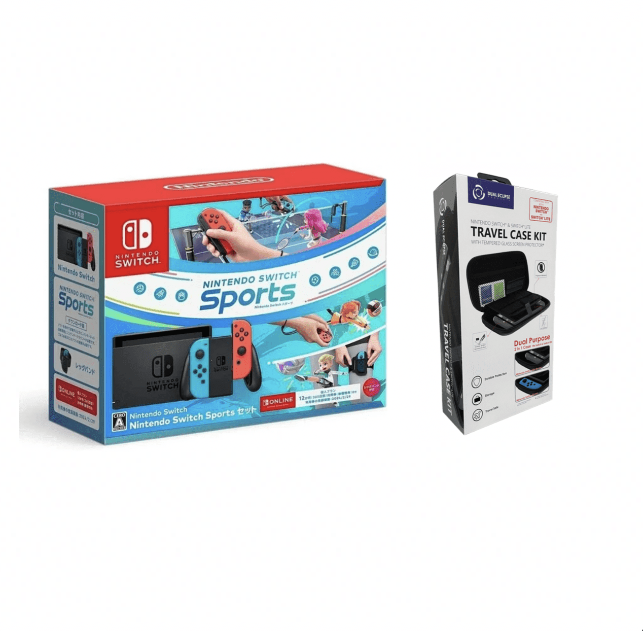 Nintendo Switch-Neon Blue/Red Bundle with Sports Game, Leg Strap ...