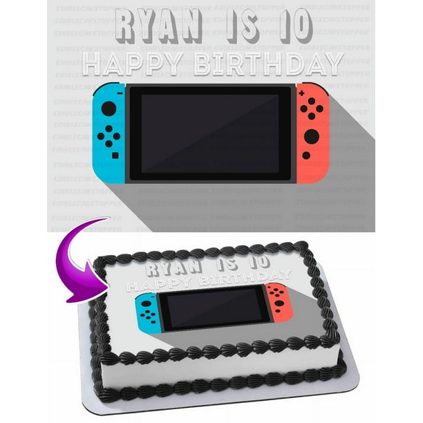 Nintendo Switch Console Edible Cake Image Topper Personalized Picture 1 ...