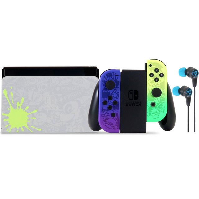 Nintendo Switch Console OLED Model Splatoon 3 Special Edition and JLab ...