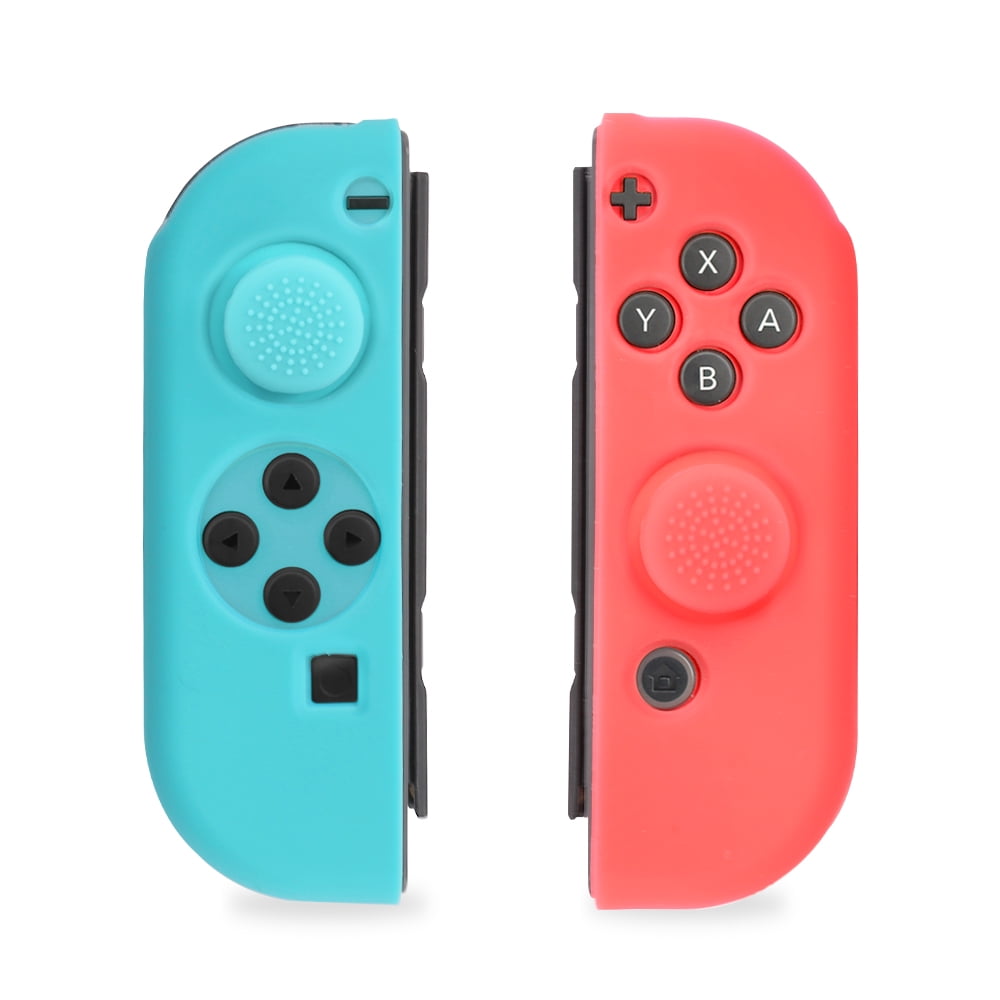 Nintendo Switch Gel Guards, TJS Joy-Con Gel Guards with Thumb Grip Caps ...