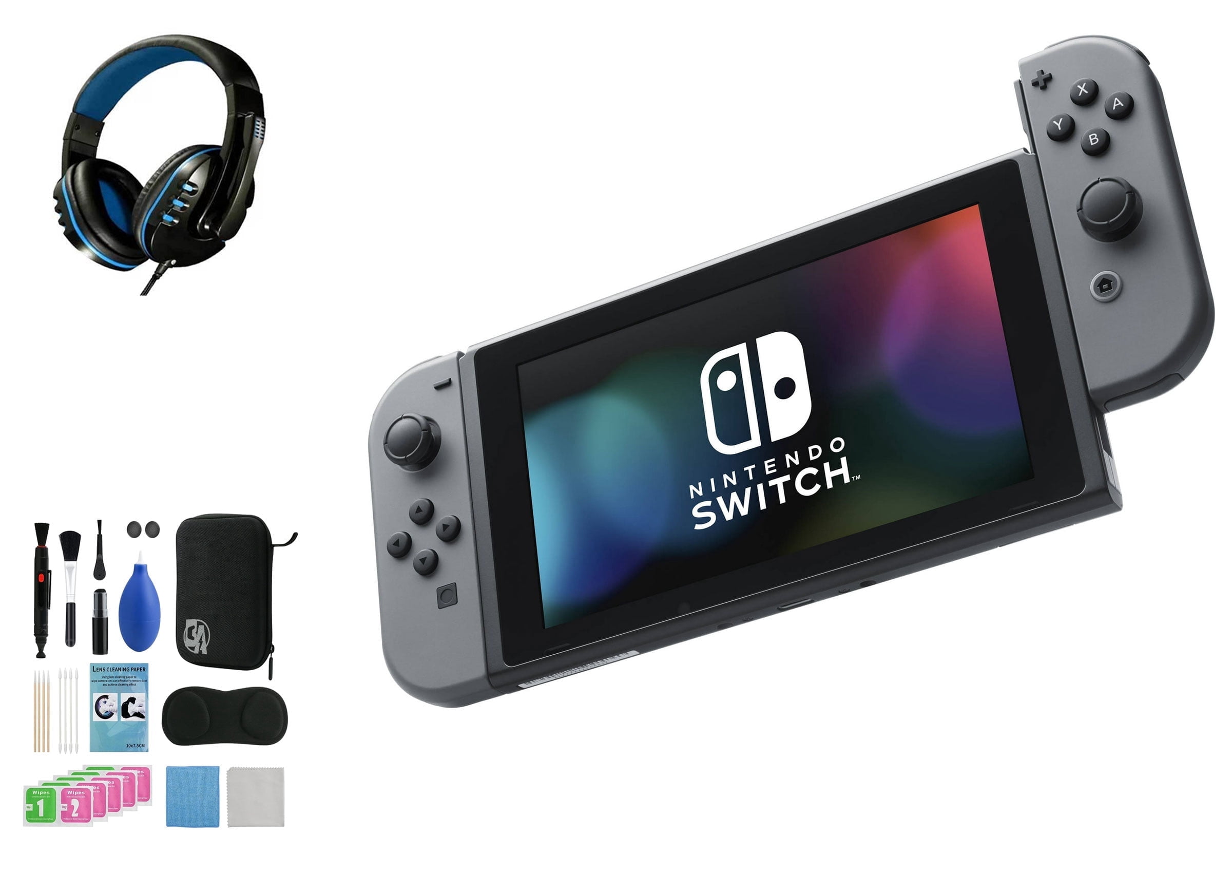Pre-Owned Nintendo Switch - Gray & Gray Joy-Con with Headset BOLT ...