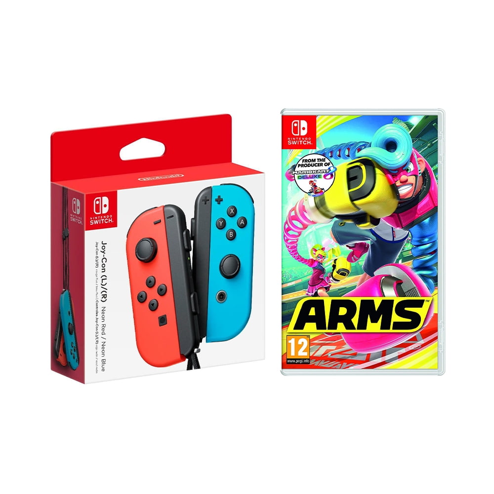 Nintendo Switch Joy-Con (L/R)- Neon Red/Neon Blue, Arms - Nintendo ...