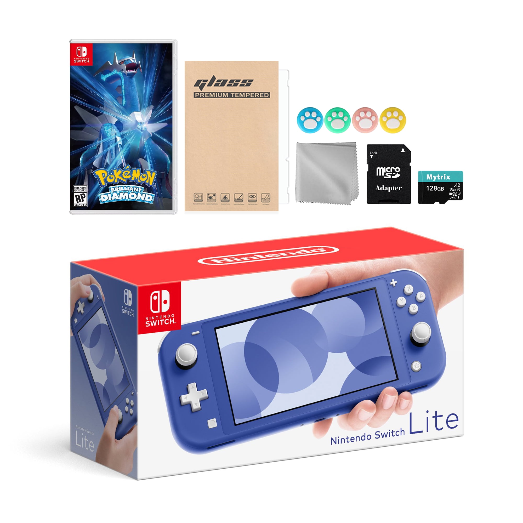 Nintendo Switch Lite Blue with Pokemon Brilliant Diamond, Mytrix 128GB ...