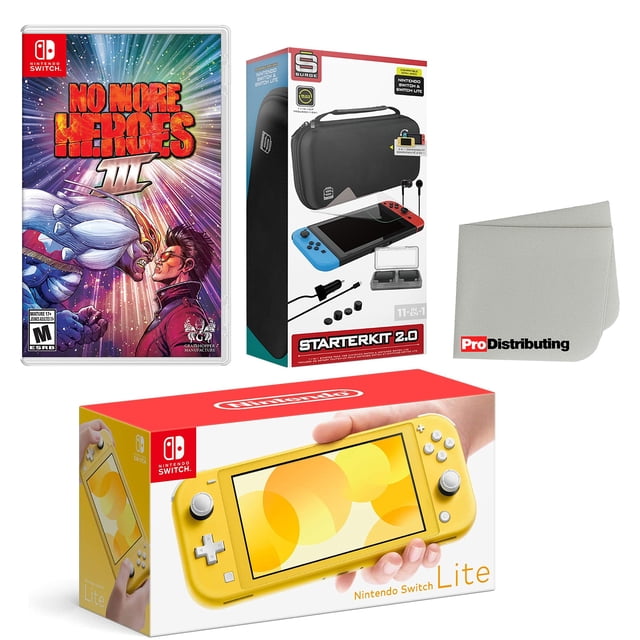 Nintendo Switch Lite Console Yellow with No More Heroes 3, Accessory ...