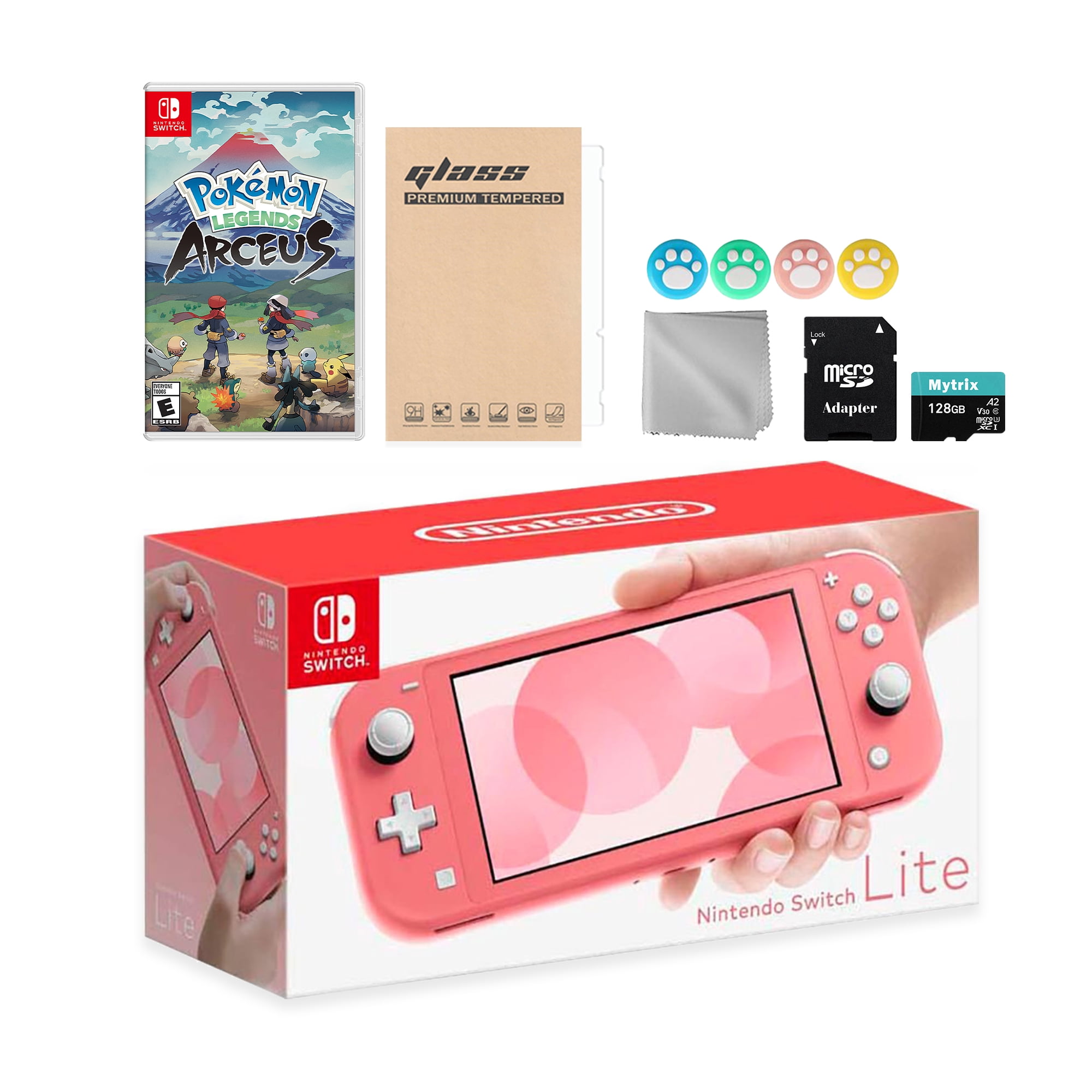 Nintendo Switch Lite Coral with Pokemon Legends: Arceus, Mytrix 128GB ...