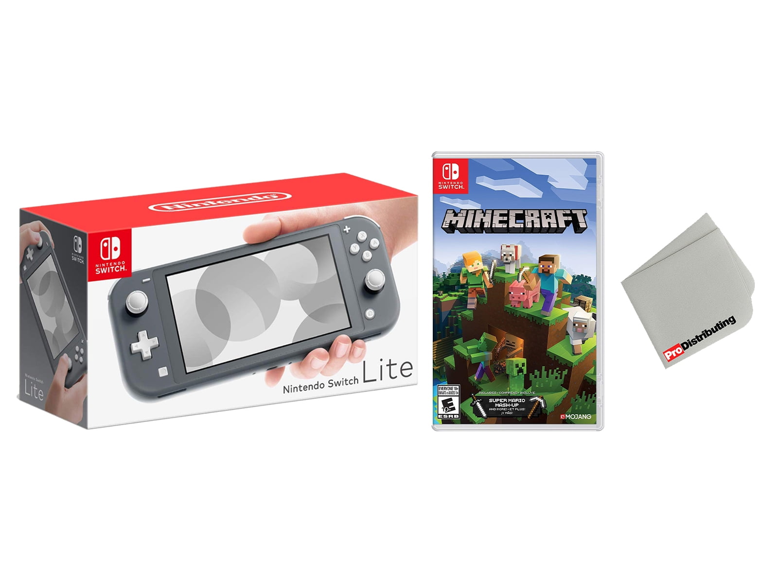 Nintendo Switch Lite Gray Bundle with Minecraft Game - Walmart.com