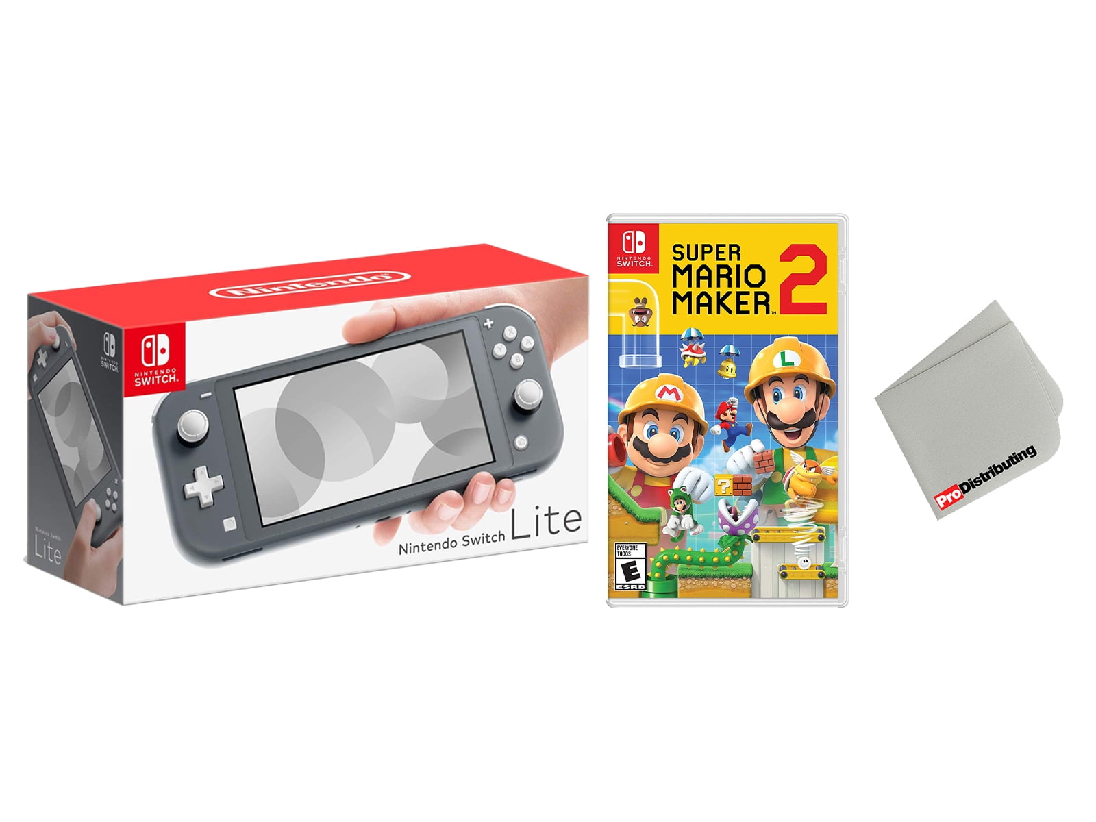 Nintendo Switch Lite Gray Bundle with Super Mario Maker 2 Game - Import ...