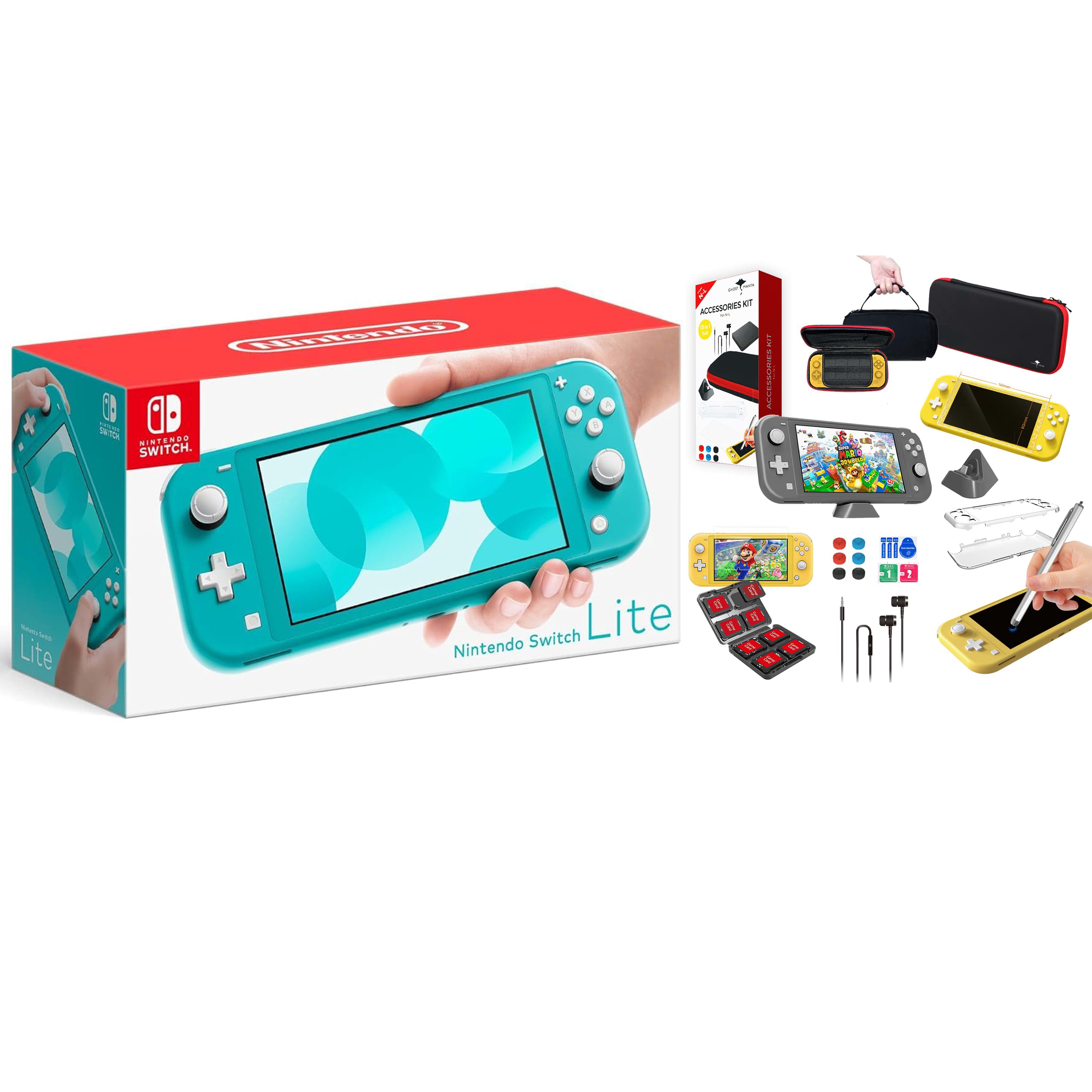 Nintendo Switch Lite and Ghost Manta 12-in-1 Accessories- Turquoise ...