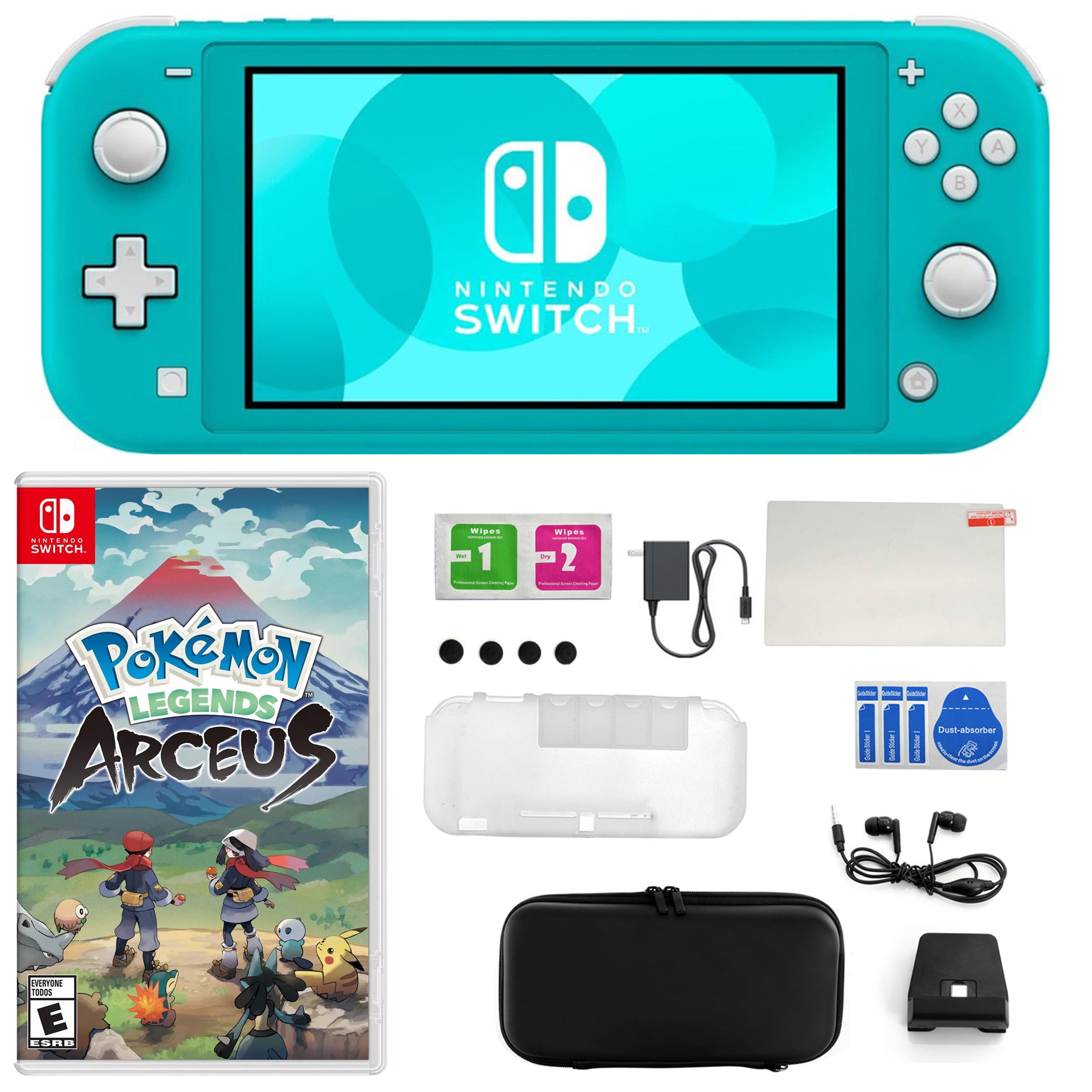 Nintendo Switch Lite in Turquoise with Pokemon Arceus and Accessories ...