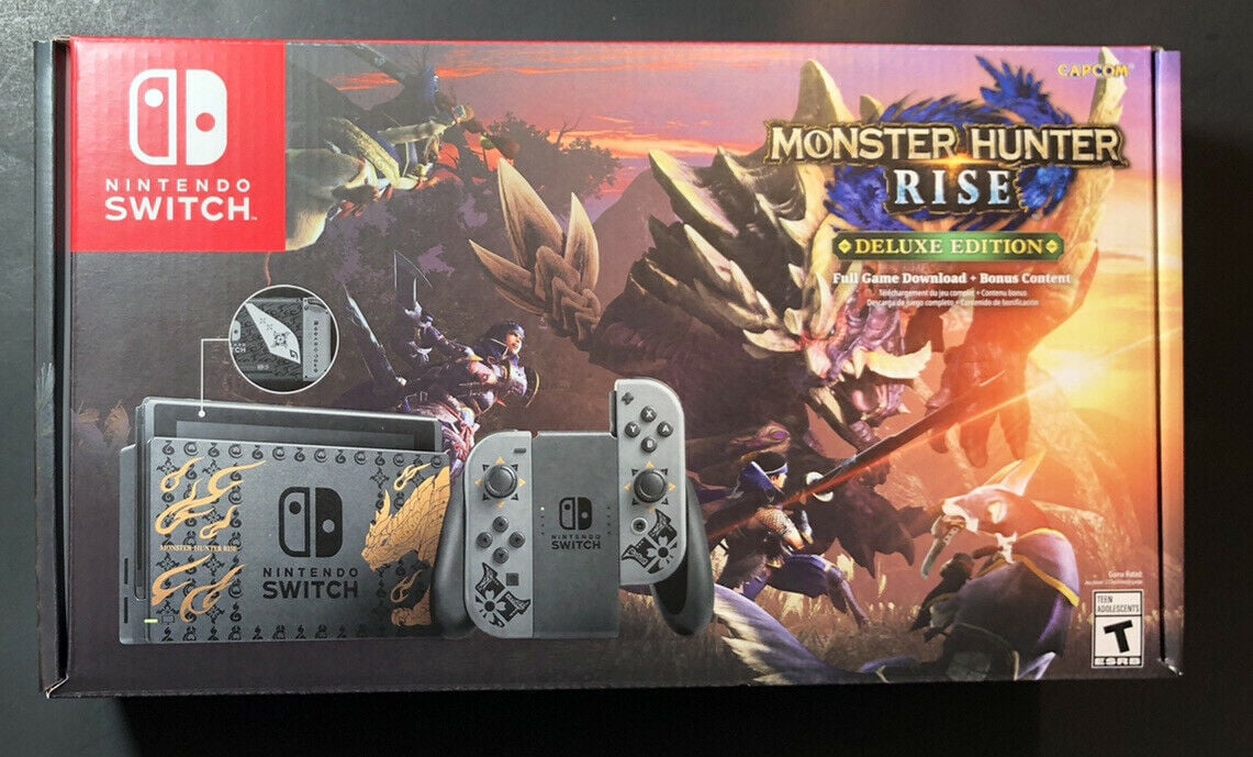 Nintendo Switch Monster Hunter Rise Deluxe Limited Edition Bundle New ...