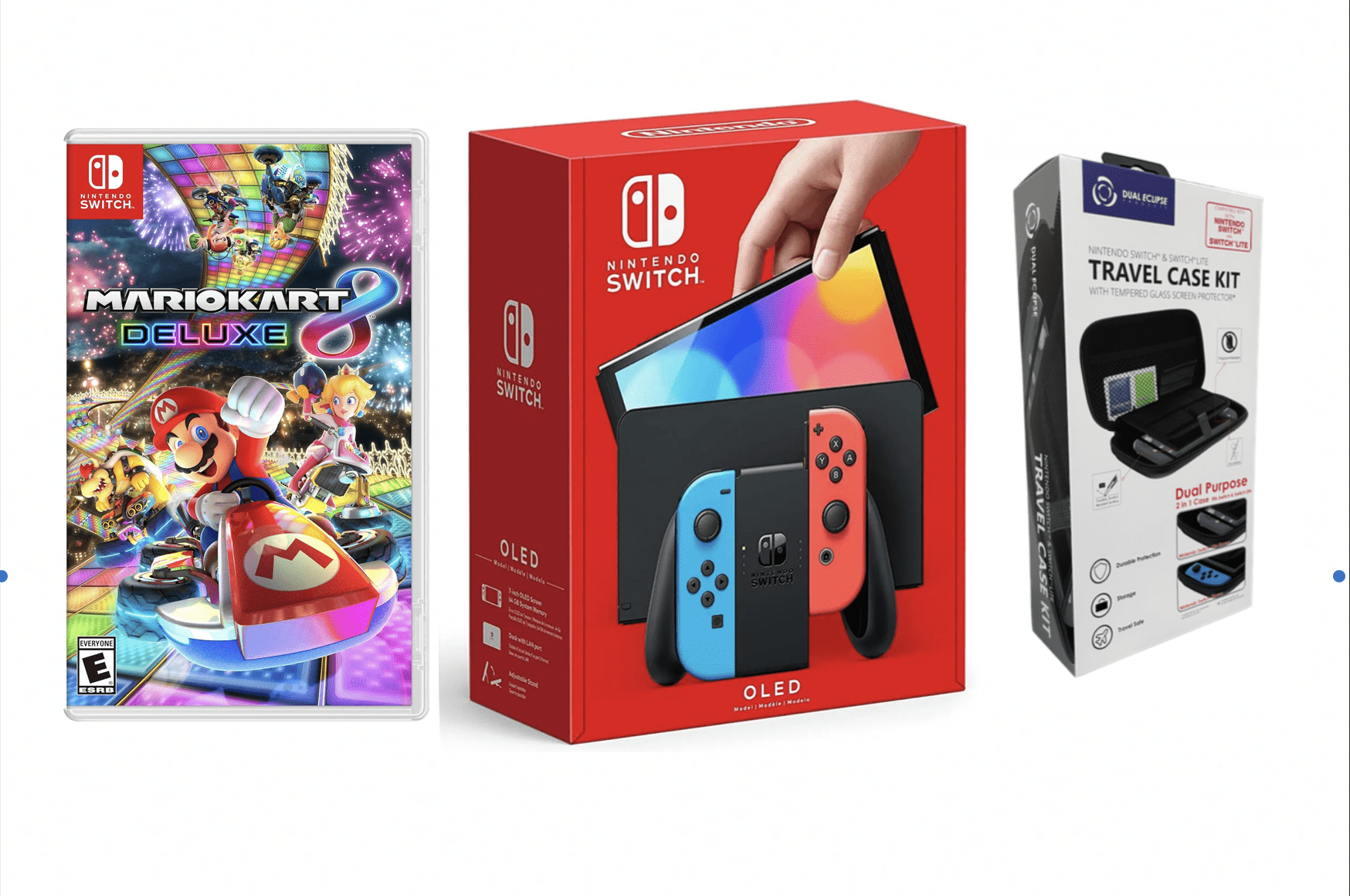 Nintendo Switch OLED Console Model: Black Bundle with Mario Kart 8 ...