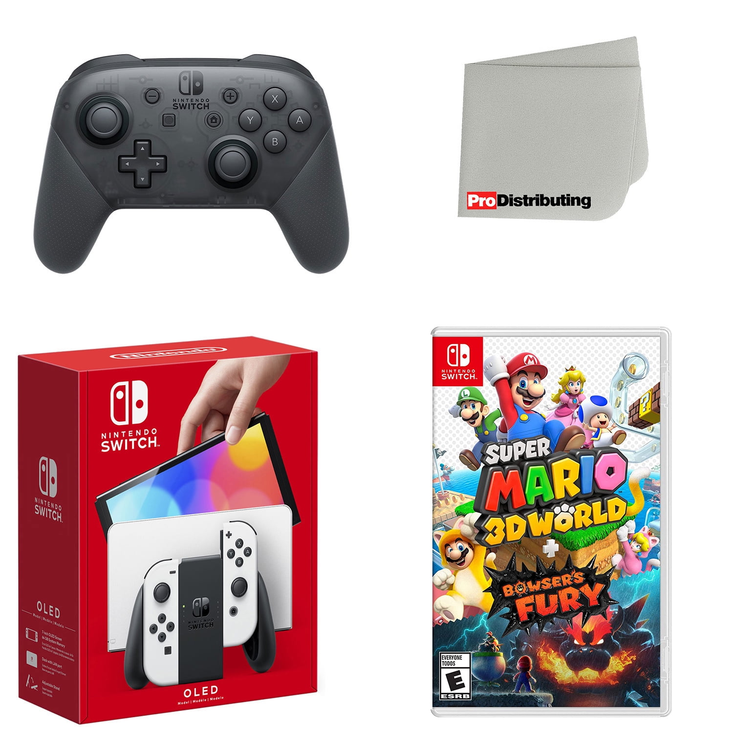 Nintendo Switch OLED Console White with Extra Wireless Controller ...