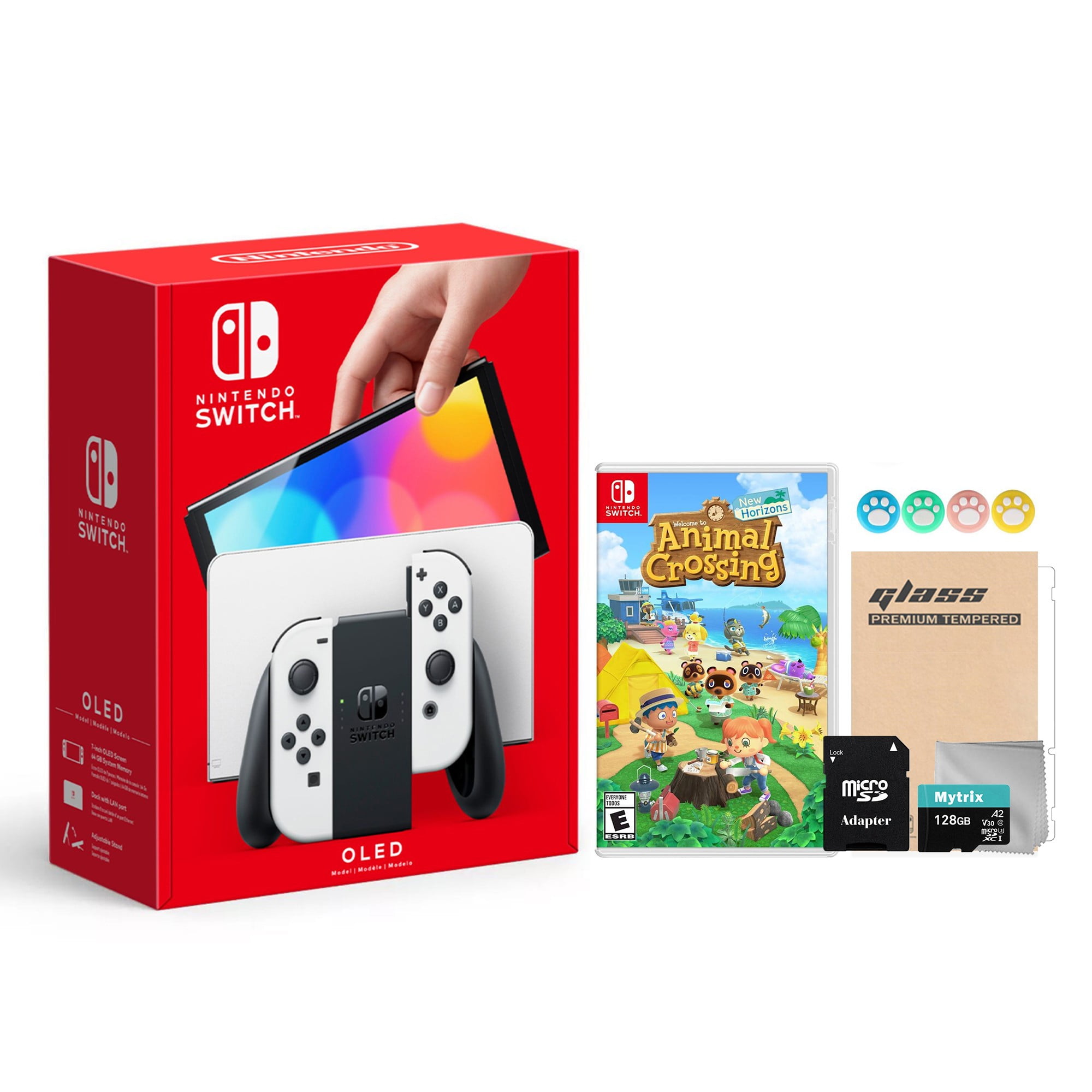 Nintendo Switch OLED 2021, 64GB, White Joy Con, HD Screen, LAN-Port ...
