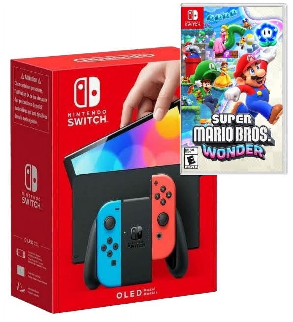 Nintendo Switch OLED Model w/Neon Red and Neon Blue Joy-Con - Console ...