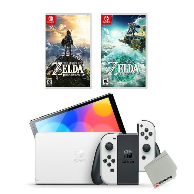 Nintendo Switch OLED Model with Zelda Game Bundle - White - Walmart.com