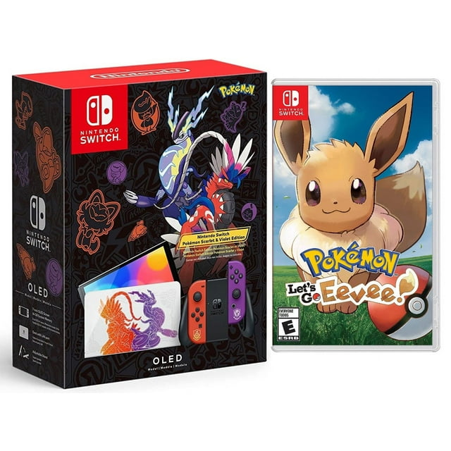 Nintendo Switch OLED Pokemon + Pokemon Let's Go Eevee! Game Bundle ...